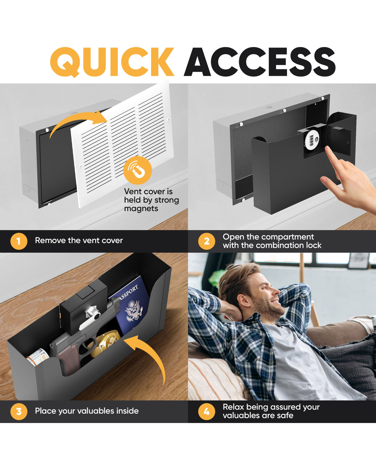 Elder Welder Wall Outlet Hidden Safe Perfect Secret Compartment